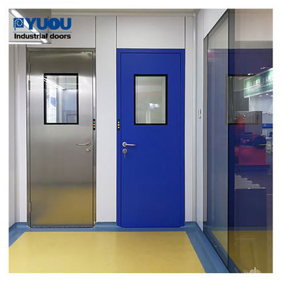 Metal laboratory door clean room automatic swing doors for hospital
