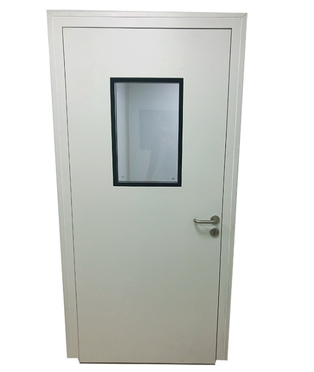 GMP Grey Metal Pharmaceutical Clean Room Door 1.5mm Frame Decoration