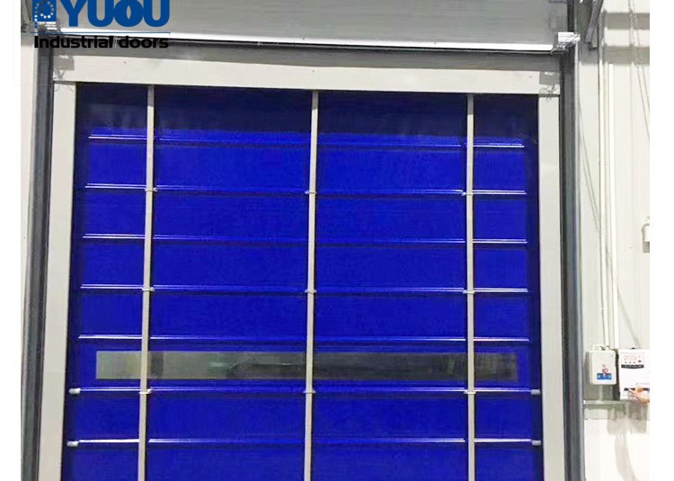 Fast Action High Speed Roller Shutter Door 7m Height PVC Stacking 24DB ...