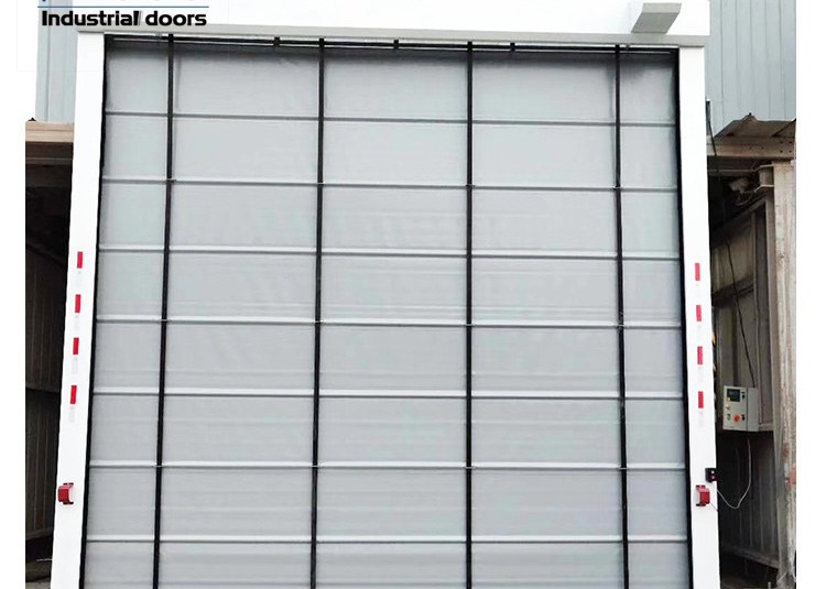 Fast Action High Speed Roller Shutter Door 7m Height PVC Stacking 24DB ...