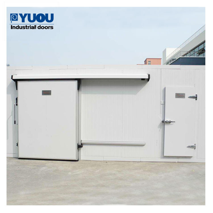Automatic Steel Cold Storage Freezer Sliding Door for Food and Drug Factory