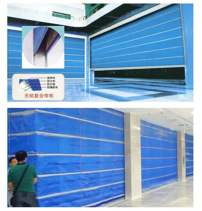 3 Hours Fire Resistant Roller Shutters Inorganic Fabric Cloth 50kp ...